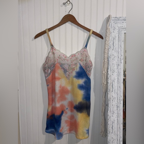 Blumin | Tops | Blumin Tie Dye Lace Tank | Poshmark